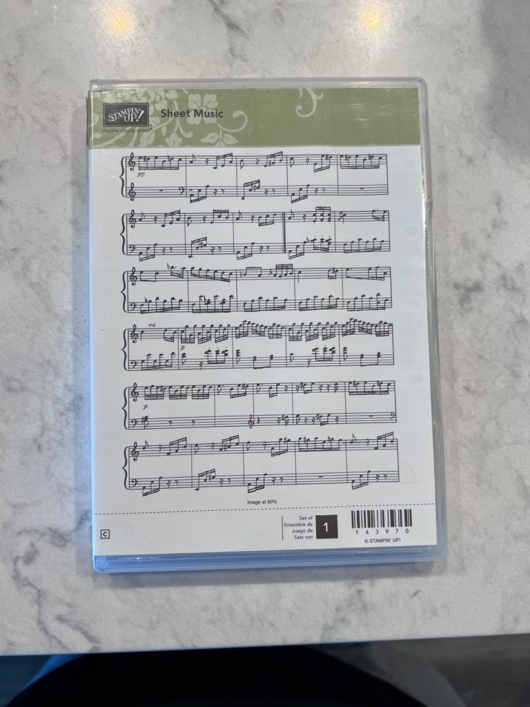 Sheet Music Cling Stamp Set | Traveling Stamper